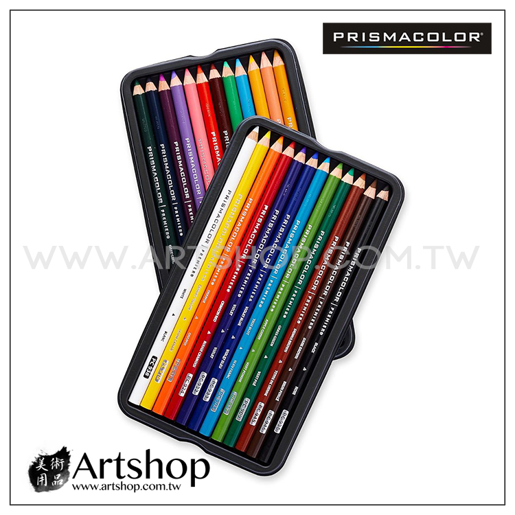 美國 PRISMACOLOR 頂級油性軟芯色鉛筆 (PC935) 黑色 (PC938) 白色